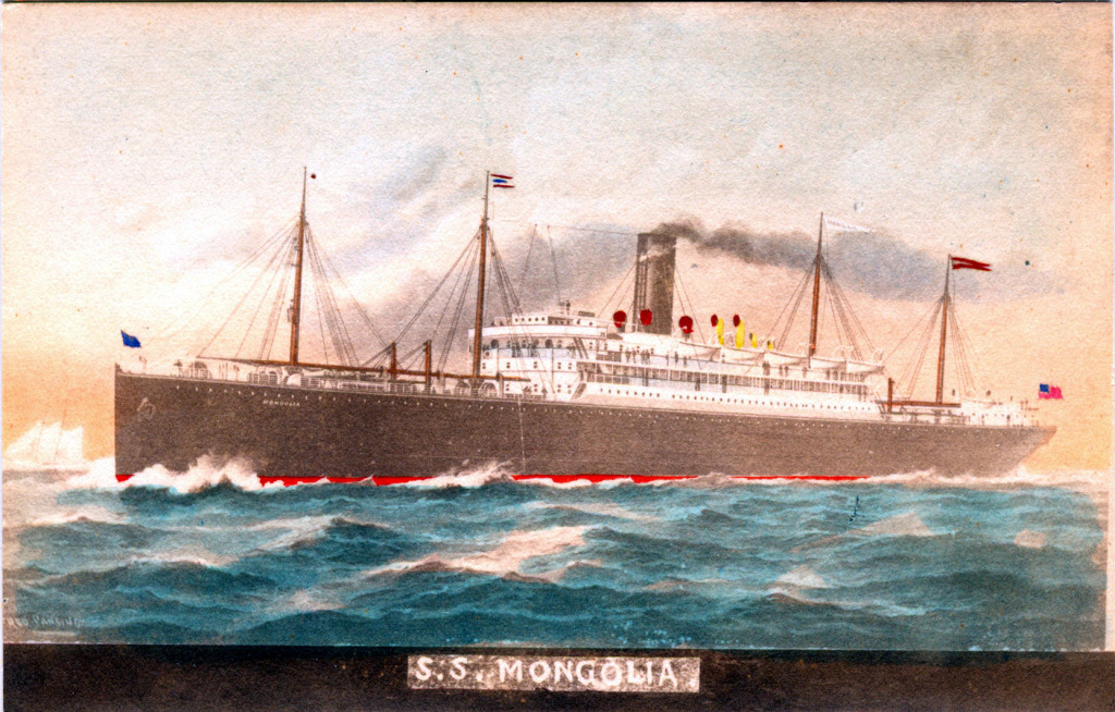 S.S. Mongolia (Pacific Mail Steamship Co.), c. 1910. | Old Tokyo