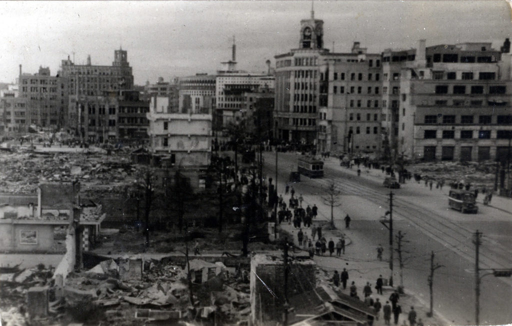 Post-war Ginza, 1945. | Old Tokyo