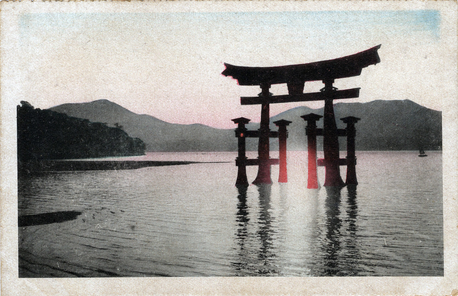 The Big Torii from Matsubara Itsukushima, Aki, c. 1910. | Old TokyoOld ...