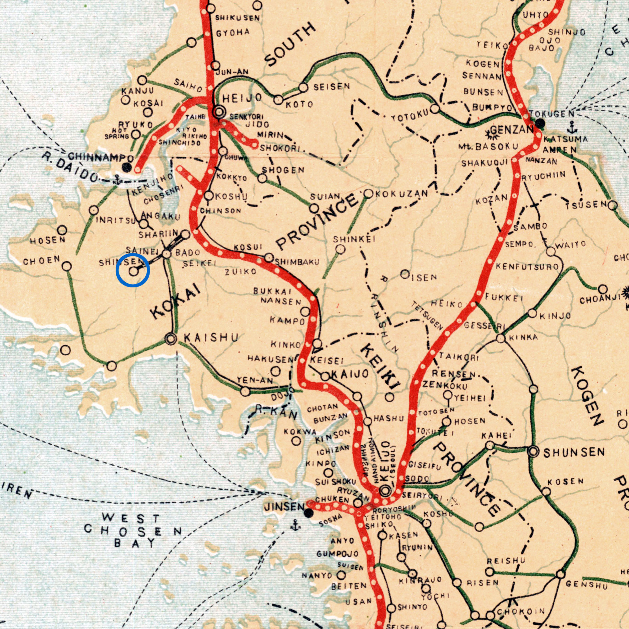 Shinsen (Sinchon) Onsen Station, Chosen (Korea), c. 1930. | Old Tokyo